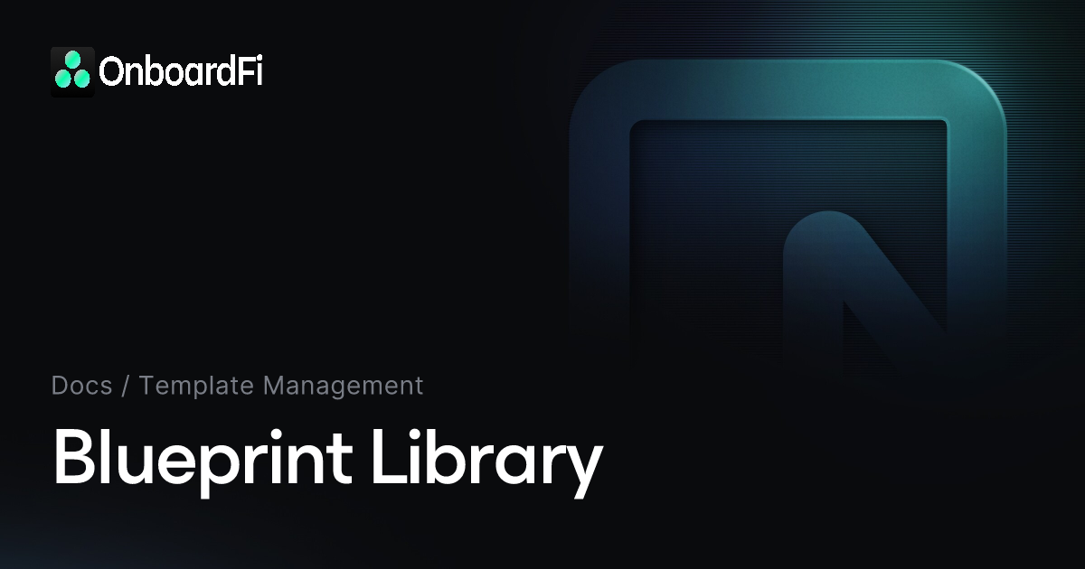 Blueprint Library — Docs — OnboardFi